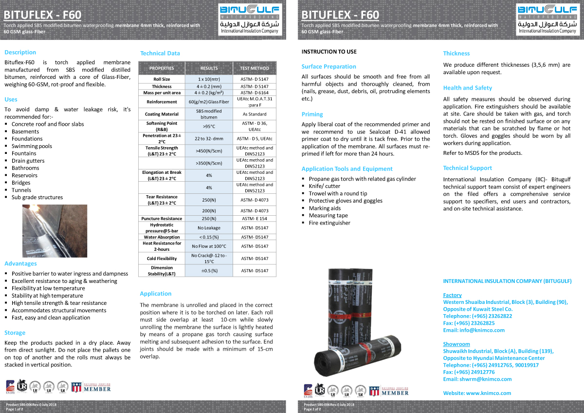 IIC - Products : Bituflex – F60